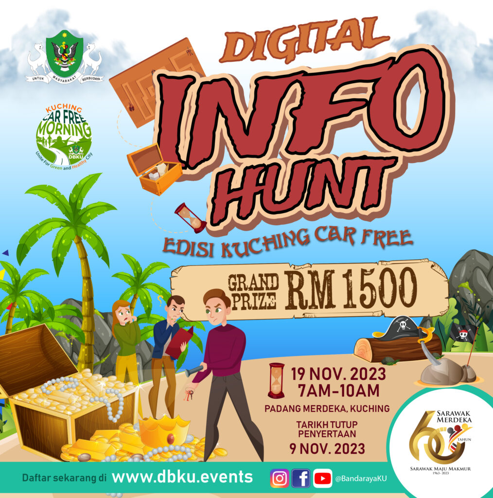 Digital Info Hunt Edisi Kuching Car Free Morning - DBKU Event